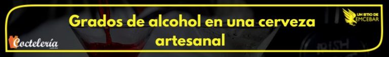 ¿Cuántos grados de alcohol tiene la cerveza?